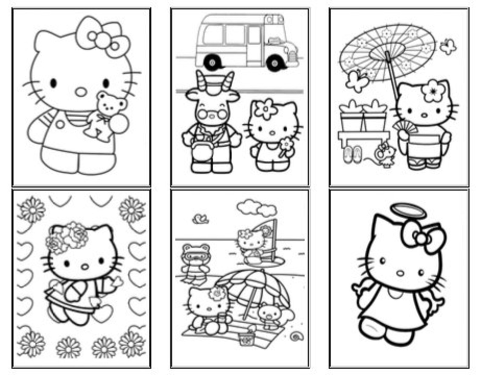 Coloring Pages, Kitten, Party Games, Homeschool Printable - Etsy
