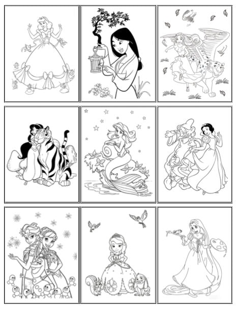 Coloring Pages, Princess, Party Games, Homeschool Printable - Etsy