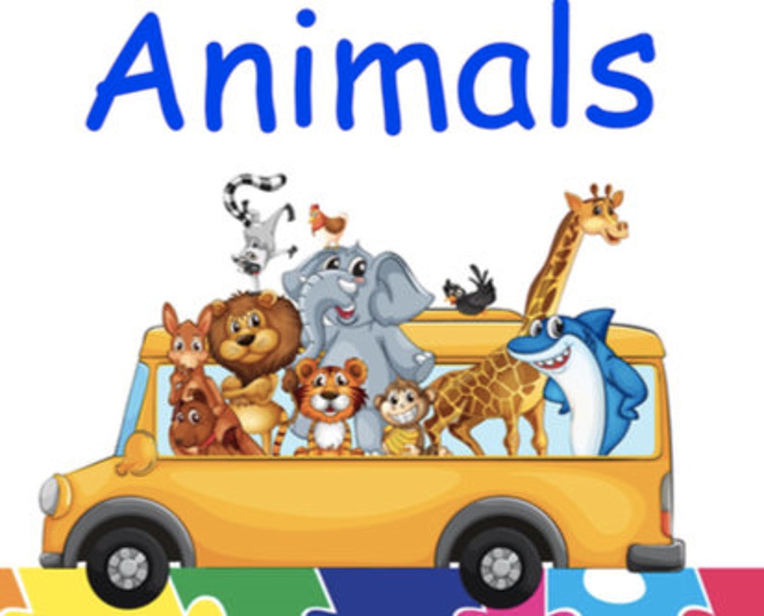 Coloring Pages Animals Party Games Homeschool Printable - Etsy