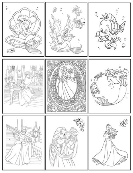 Coloring Pages, Princess, Party Games, Homeschool Printable - Etsy