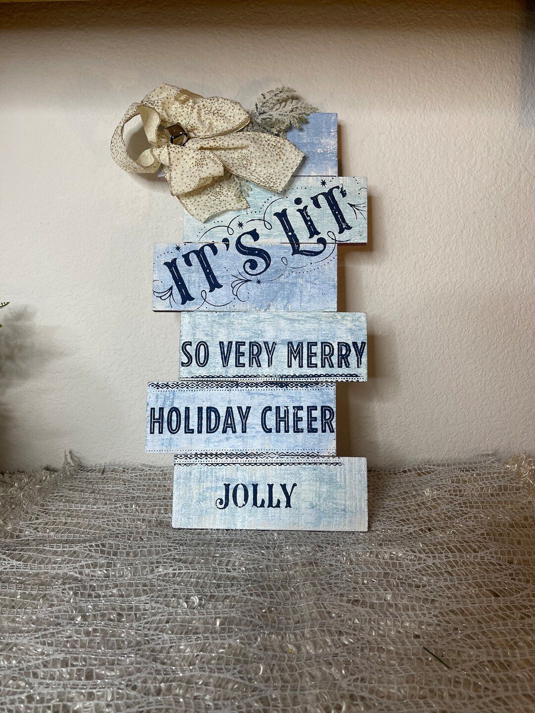 Its Lit so Very Merry Holiday Cheer Jolly Winter Wall - Etsy