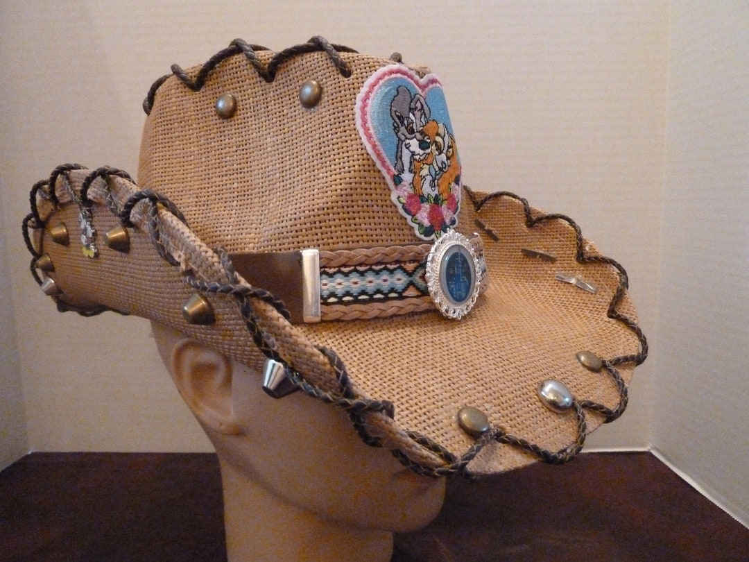 Disney Hat, Lady and the Tramp, Mickey Mouse, Minnie Mouse, Cowboy ...