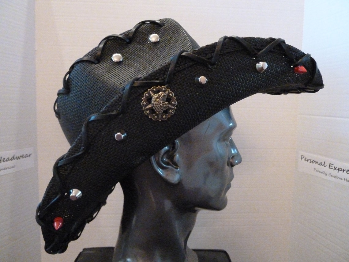 Budweiser Beer Hat Cowboy Straw Black Rocker Patriotic - Etsy