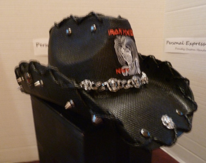Iron Maiden, Hat, Custom, Shirt, Cowboy, Straw, Black, Poster, Western ...