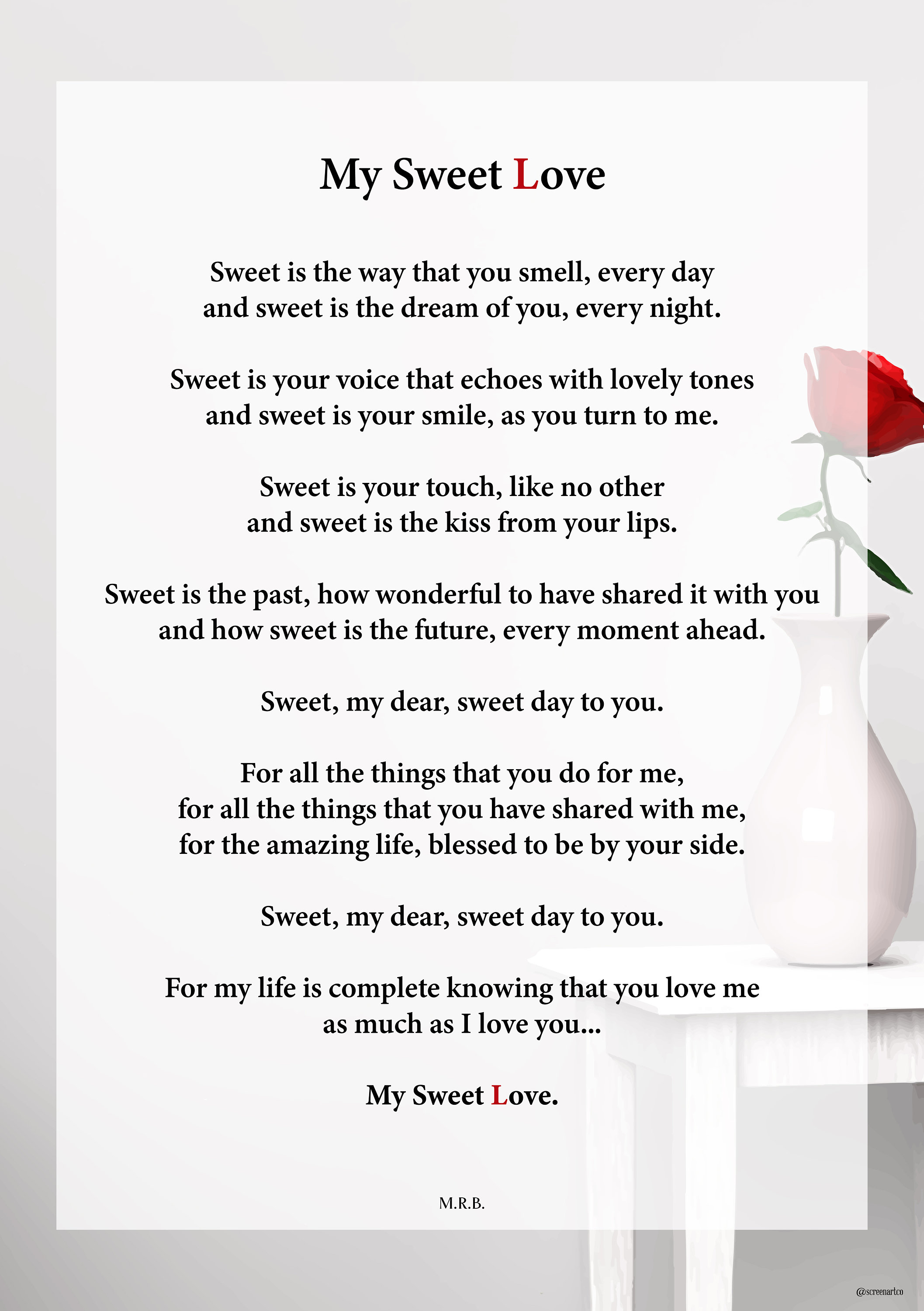 Sweet Dreams My Love Poem