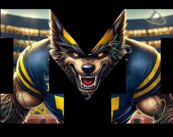 Michigan Football Helmet Design – SVG PNG Digital Artwork, Football Fan ...