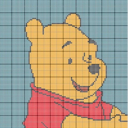 C2C Crochet Graph Classic Winnie the Pooh PDF Chart Instant | Etsy