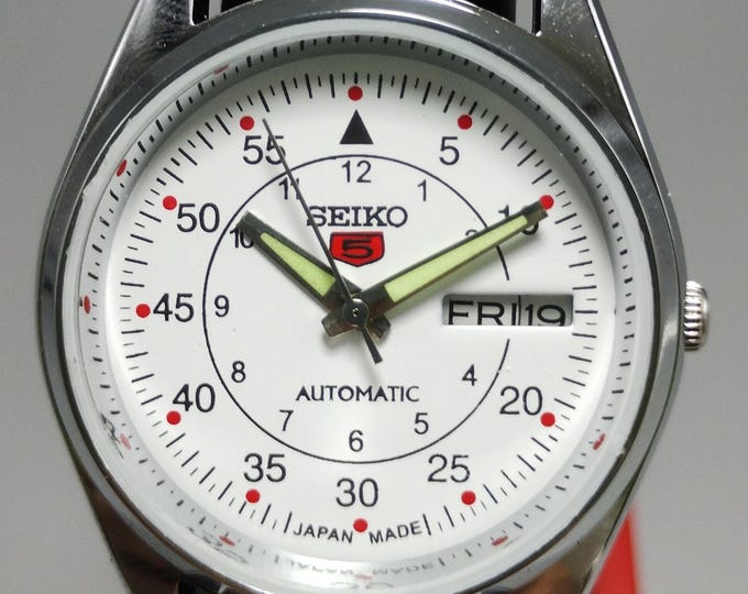 Rare Vintage Seiko 5 Automatic Day Date Movement Number 6309A Japan ...
