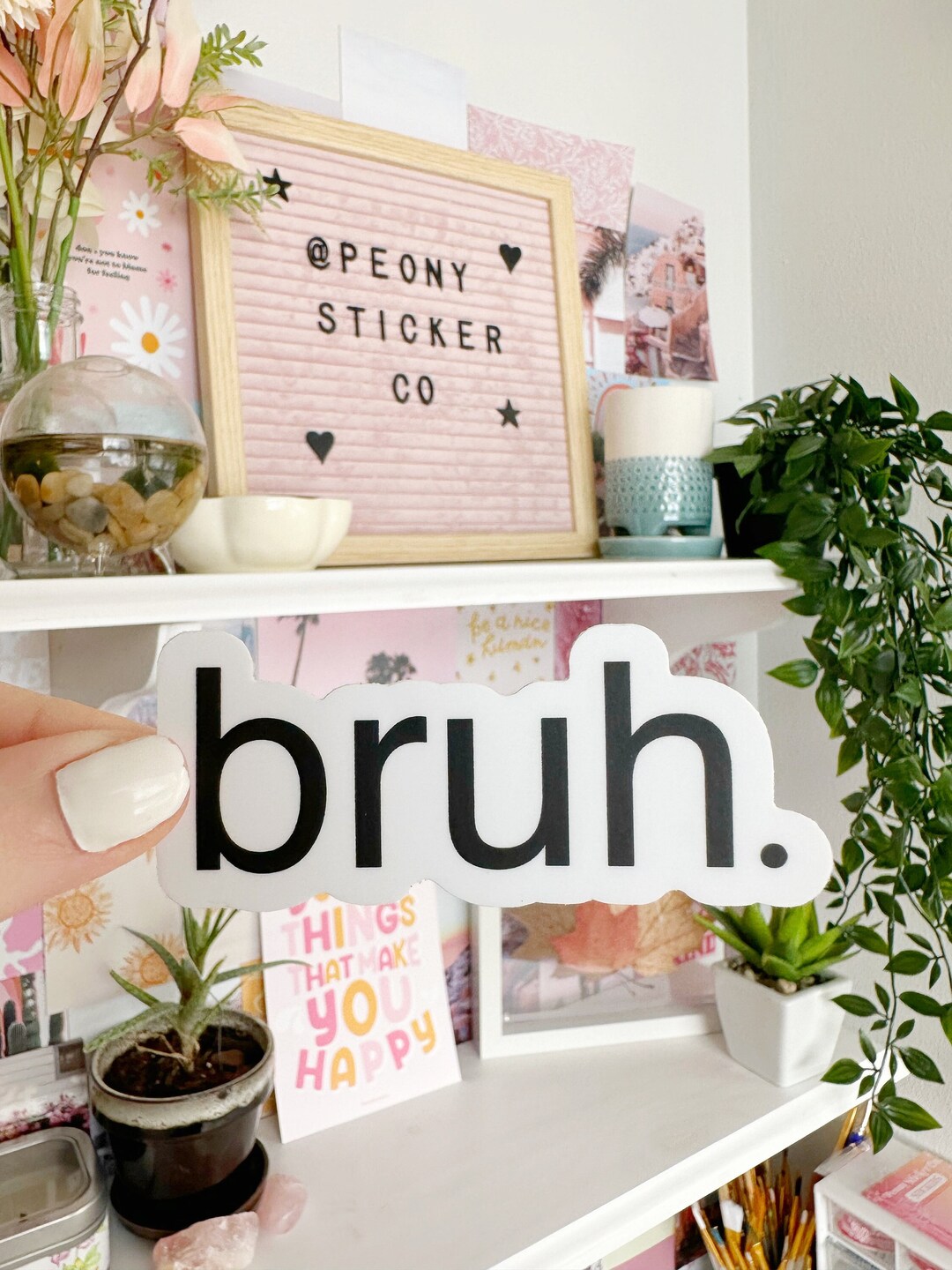 Bruh. Sticker Water Bottle Sticker Laptop Sticker Waterproof Sticker ...