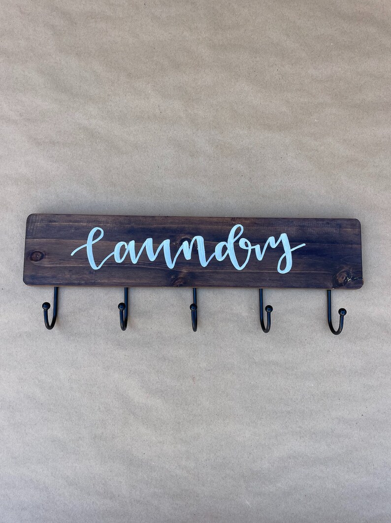Fully Custom Wooden Sign With Hooks - Etsy