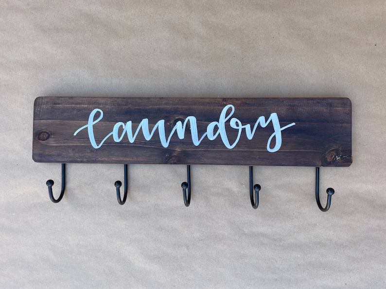 Fully Custom Wooden Sign With Hooks - Etsy