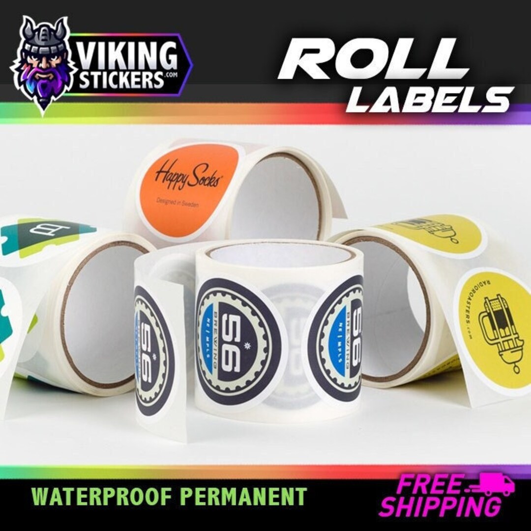 Custom Roll Labels, Waterproof Vinyl Stickers, Circle Labels - Etsy