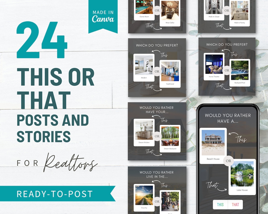 Real Estate This or That Social Media Posts – Realtor Engagement ...