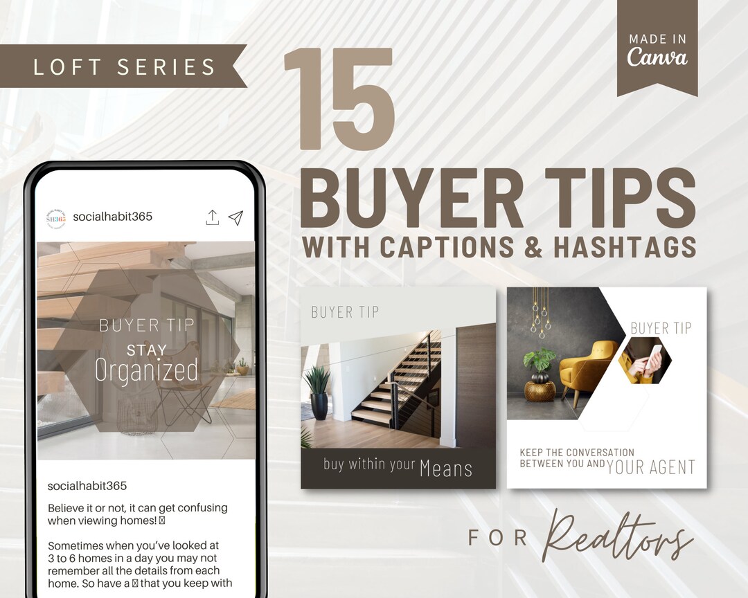 Home Buyer Tip Posts With Captions for Real Estate Agents, Realtor ...