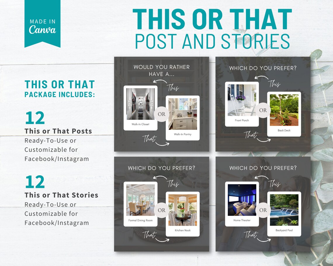 Real Estate This or That Social Media Posts – Realtor Engagement ...