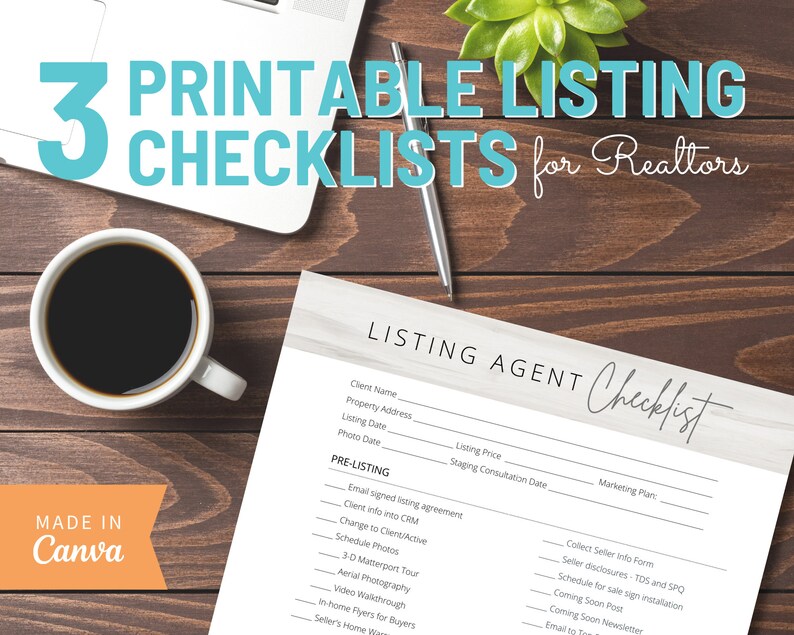 Real Estate Agent Checklist Bundle - Home Prep Checklist, Inspection ...