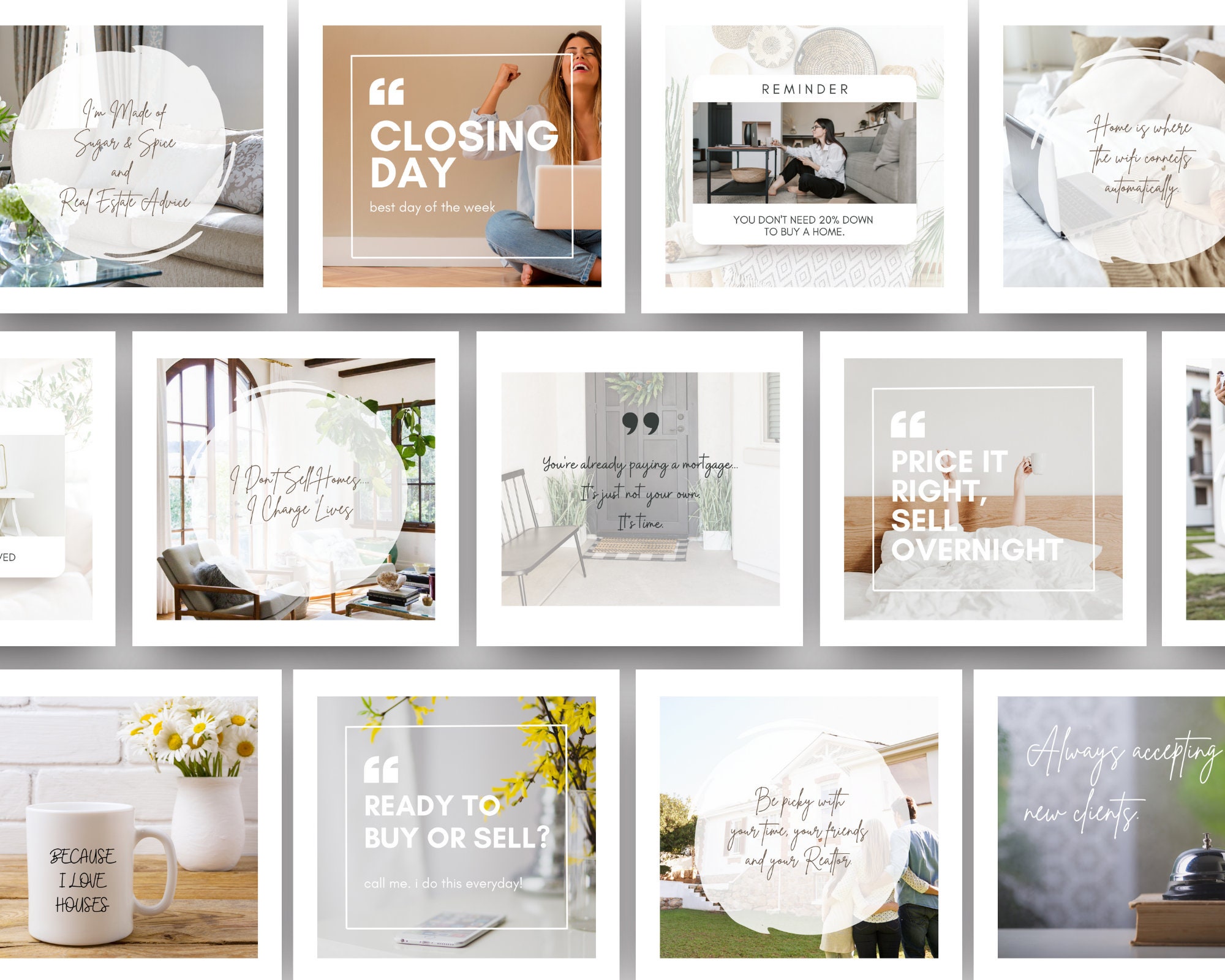 25 Real Estate Instagram Posts: Fun Realtor Quotes (canva Template) - Etsy