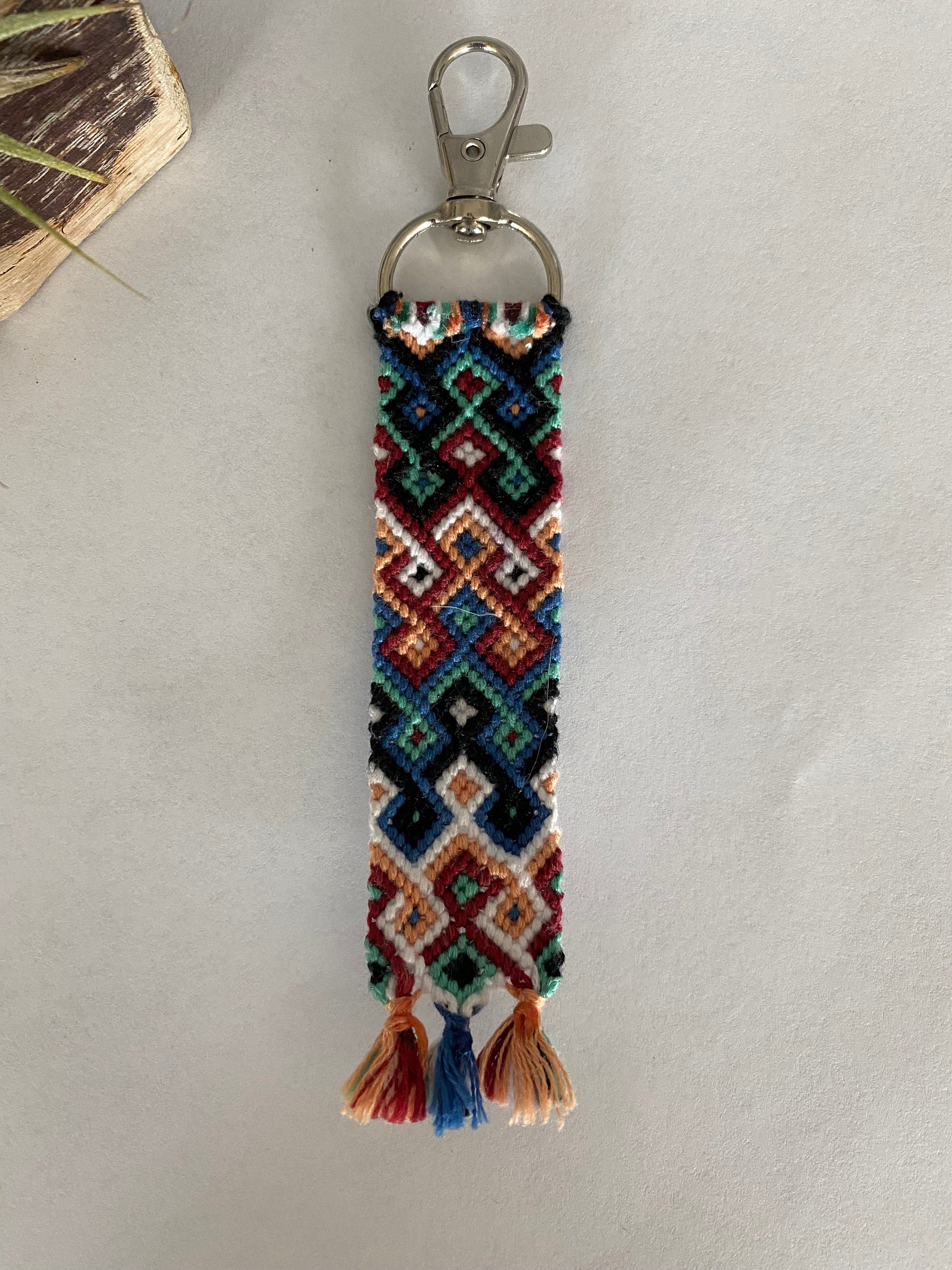 Handmade Woven Keychain CUSTOMIZABLE - Etsy UK