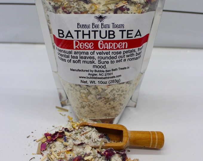 Bathtub Tea Soak in 10oz Bag *rose Garden-botanical Bath - Etsy