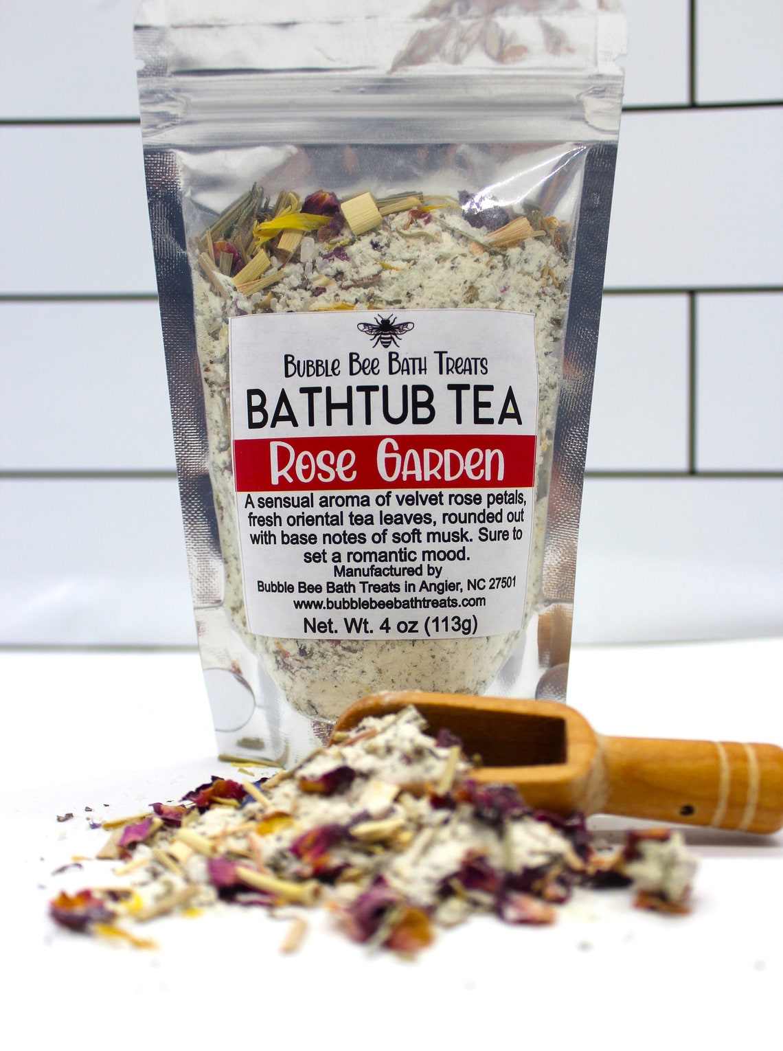 Bathtub Tea Soak in 4oz Bag *rose Garden -botanical Bath - Etsy