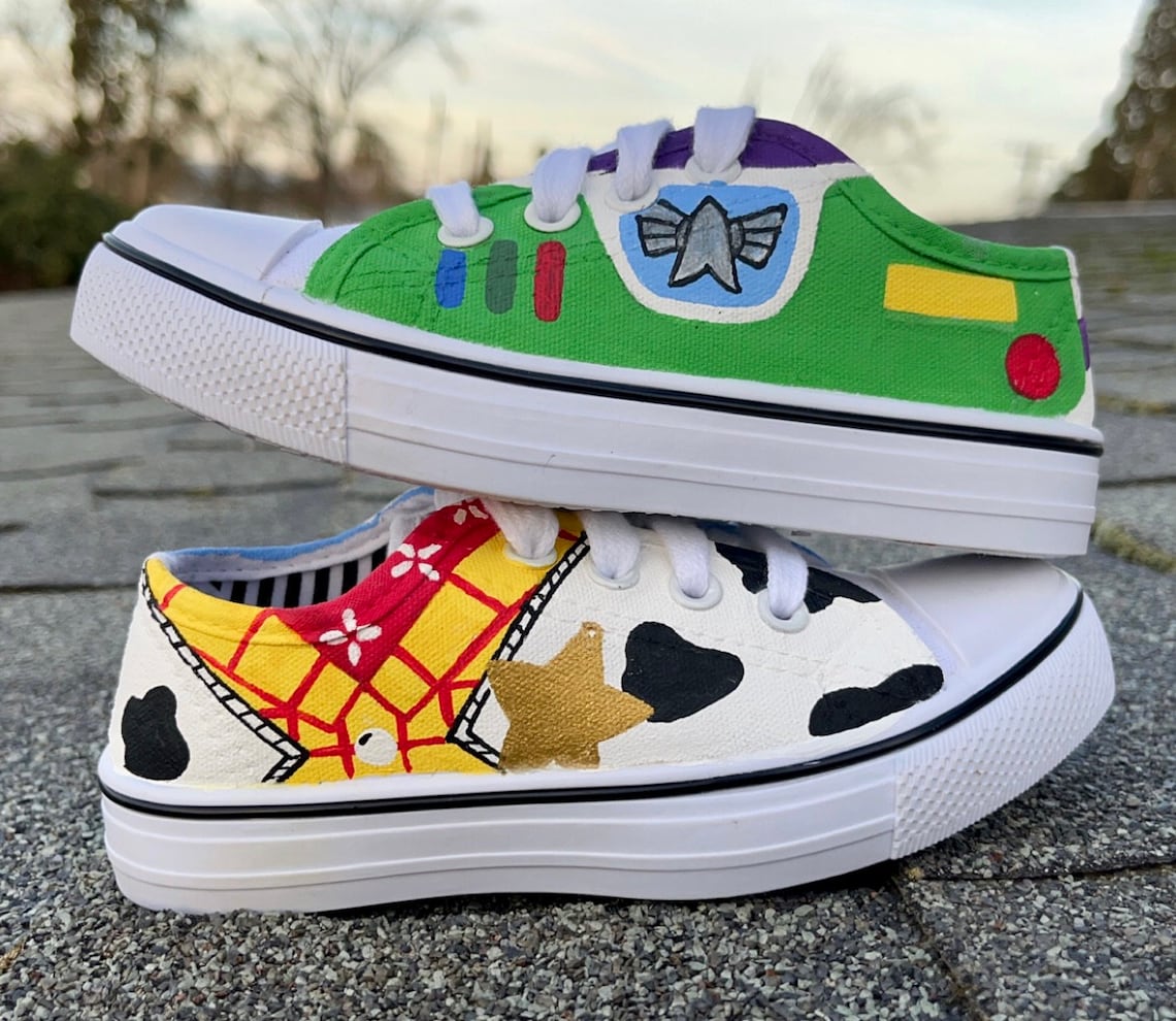 Toy Story Themed Hand Painted Shoes Kids - Etsy