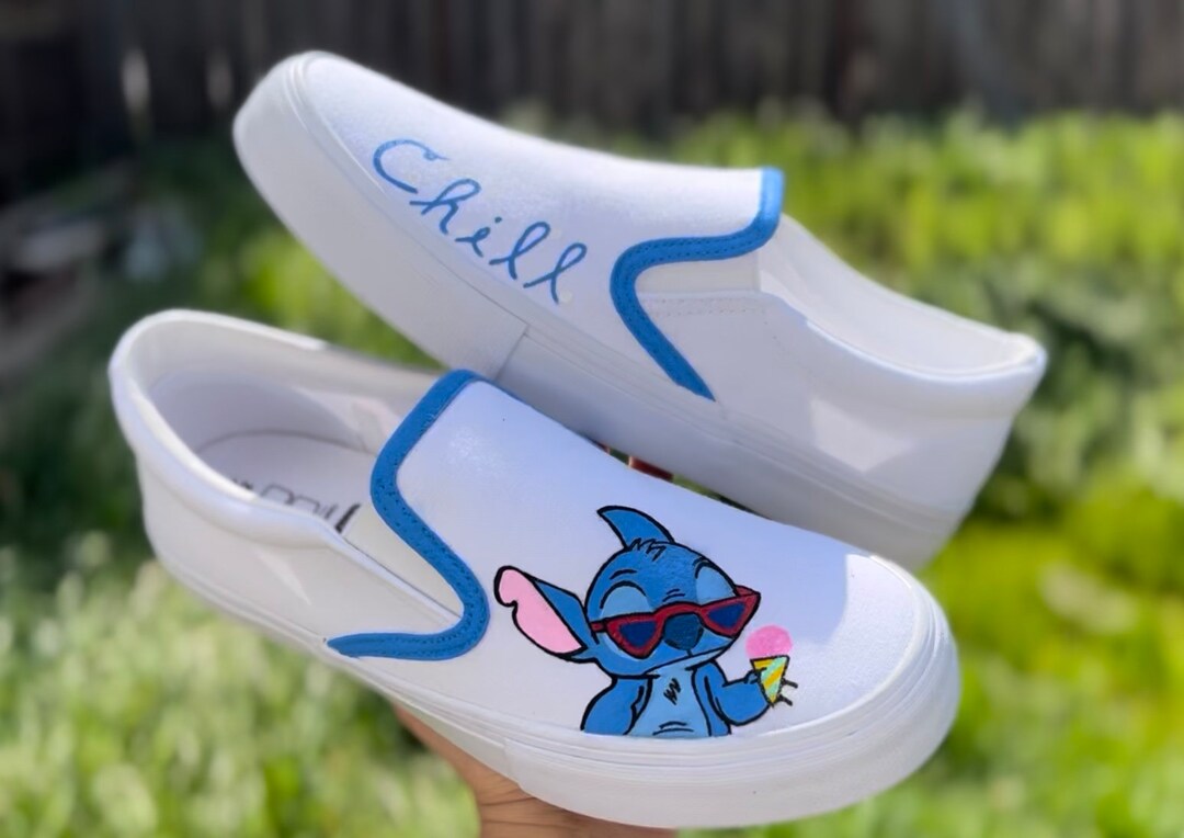 Stitch Women Hand Painted Shoes | Custom Shoes - Etsy