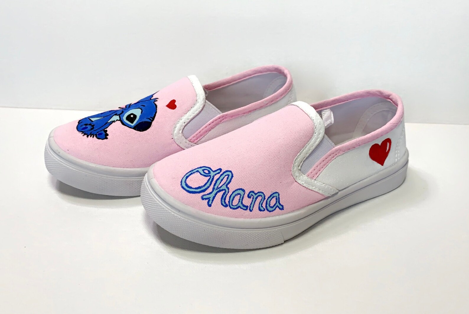 Stitch Hand Painted Canvas Shoes Kids - Etsy