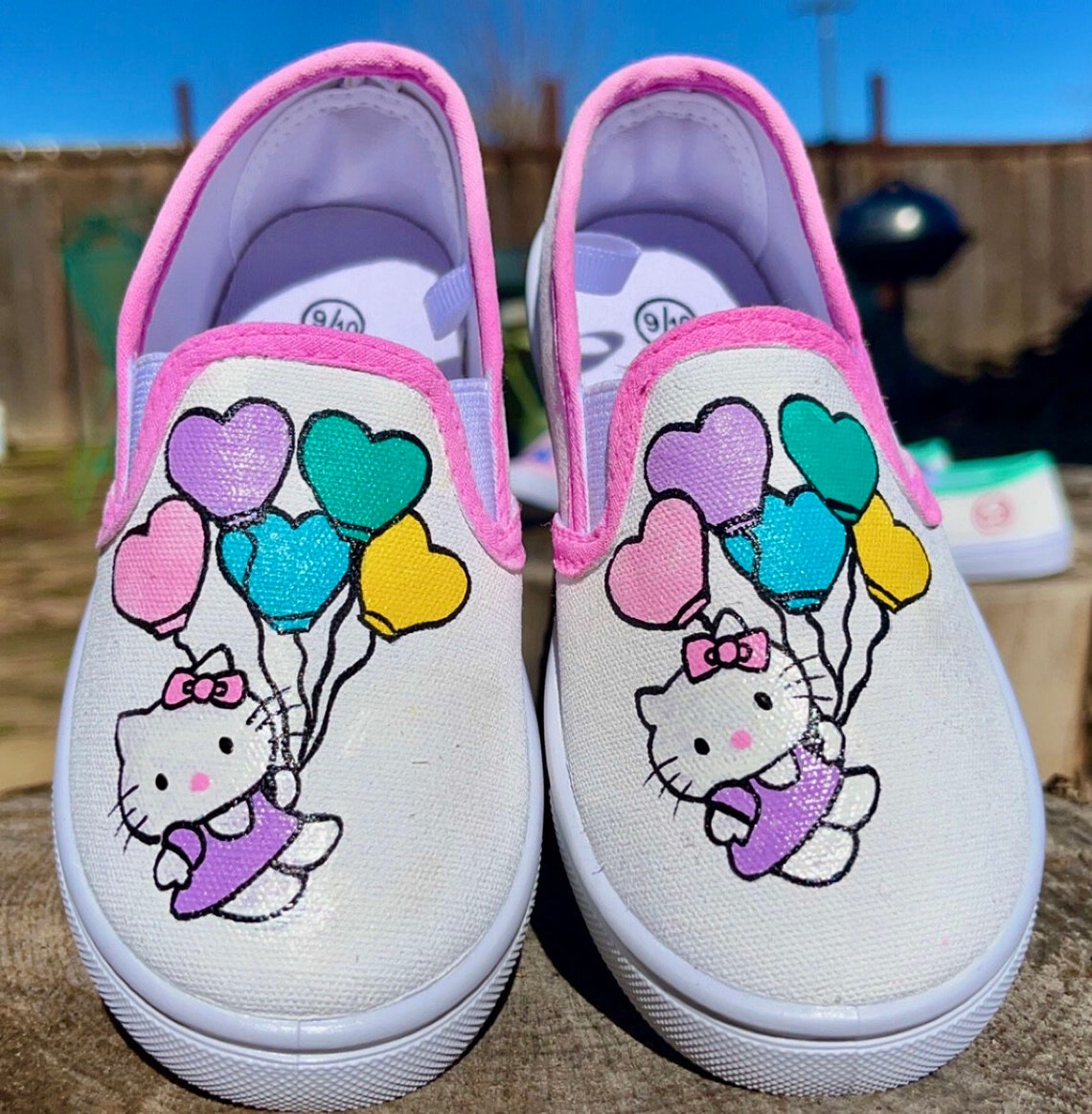 Hand Painted Hello Kitty Shoes Kids - Etsy