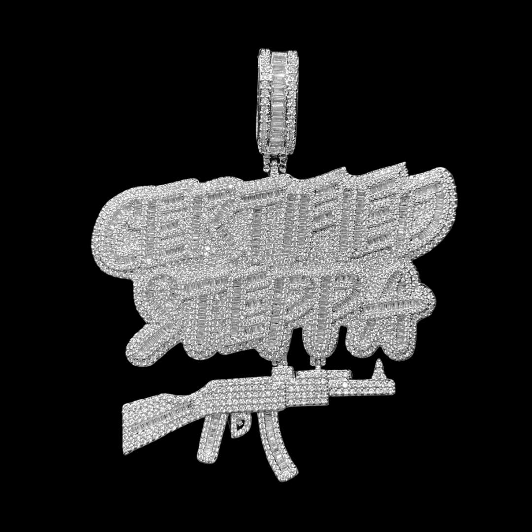 BIG Luxury Certified Steppa AK47 Gun Iced Out Pendant , Hip Hop Jewelry ...