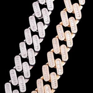 14mm Men's TOP Classic Trend Iced Out Link Chain, Iced Out Necklace for ...