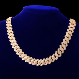 14mm Men's TOP Classic Trend Iced Out Link Chain, Iced Out Necklace for ...