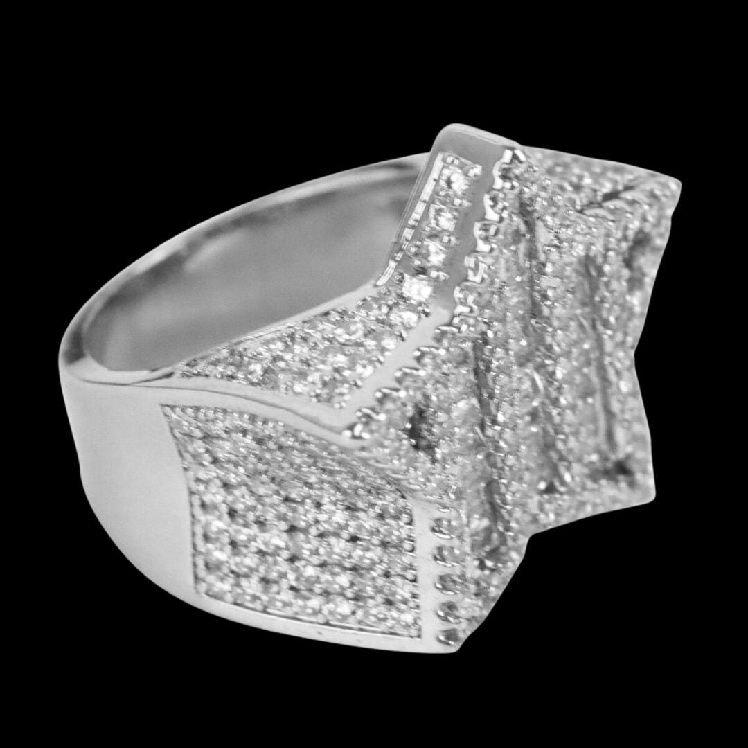 Star Edition VVS Shine Luxury Iced Out Ring, Hip Hop Rings for Men ...