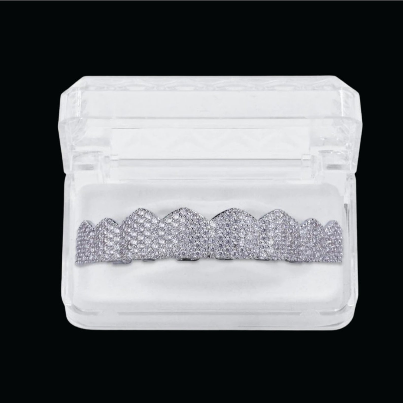 8 Teeth Fang Mouth Vampire Diamond Design Grillz Set - Etsy