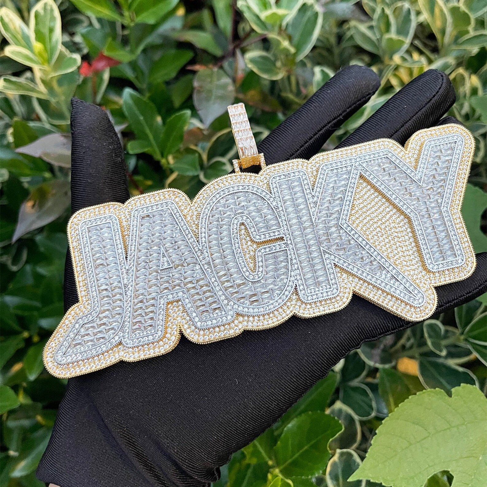 Customized Iced Out Pendant Real Gold Plated Hip Hop Jewelry - Etsy