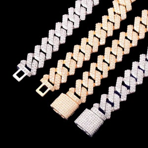 14mm Men's TOP Classic Trend Iced Out Link Chain, Iced Out Necklace for ...