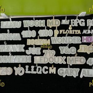 Iced Out Charms Two Tone Hip Hop Jewelry, Customize Any Letters, VVS ...