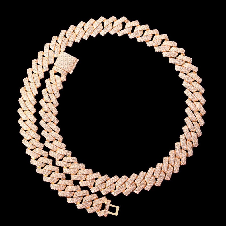 14mm Men's TOP Classic Trend Iced Out Link Chain Iced Out - Etsy