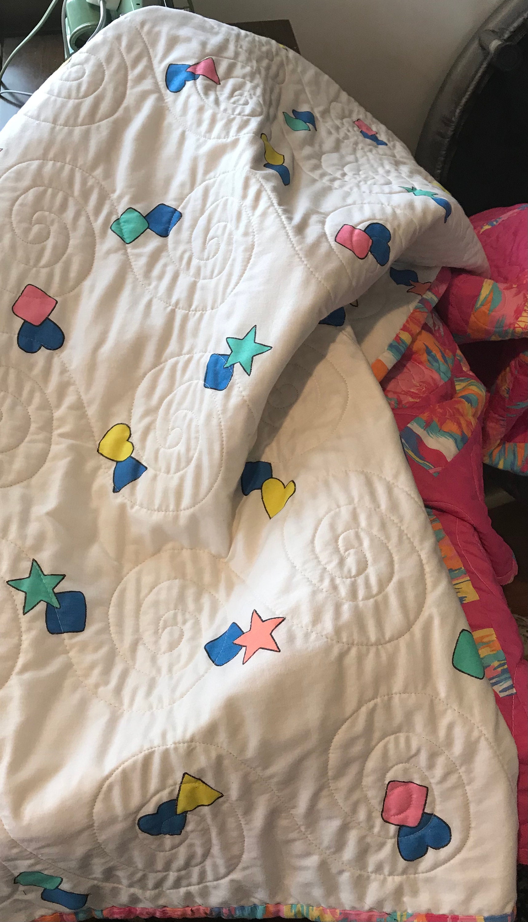 Hot Pink Quilt, Pink Quilt, Twin Quilt, Long Twin Quilt, Girly Quilt ...