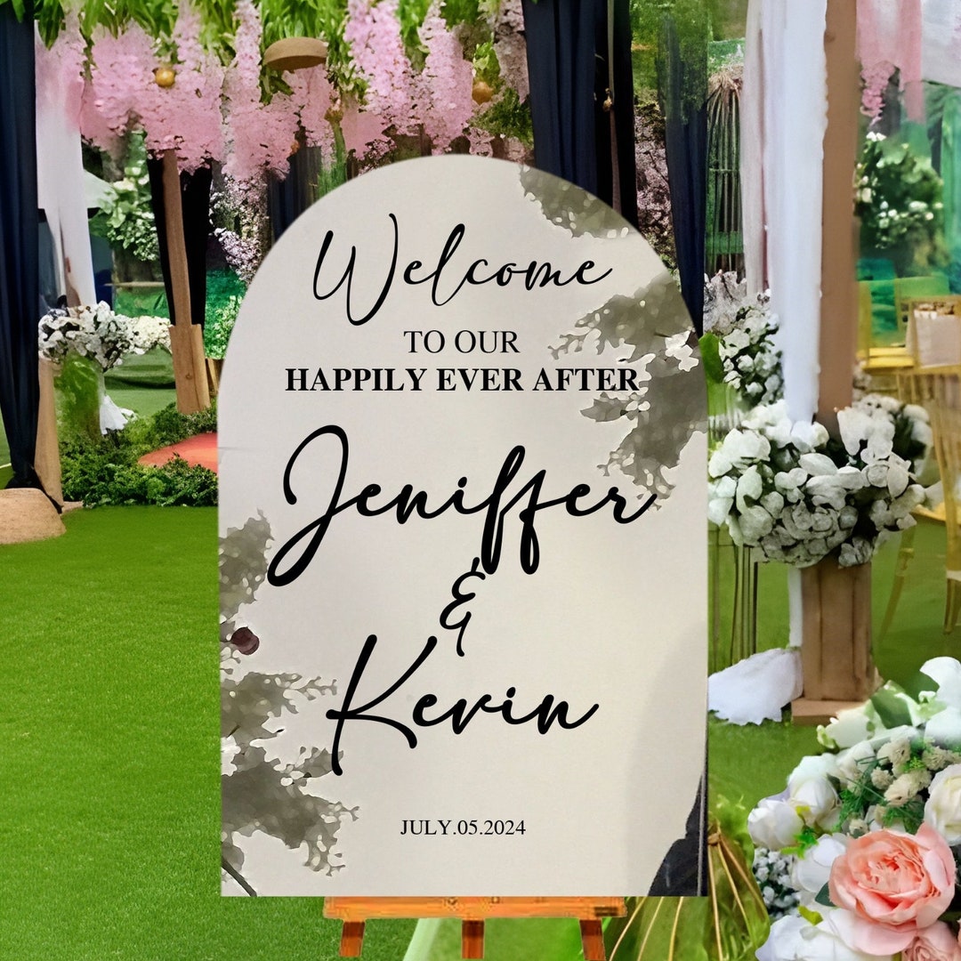 Wedding Entrance Sign, Welcome Signage, Wedding Decorations, Mirror ...