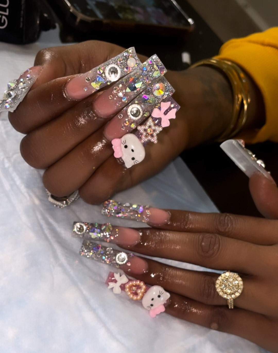 Acrylic Hello Kitty Bling Set - Etsy