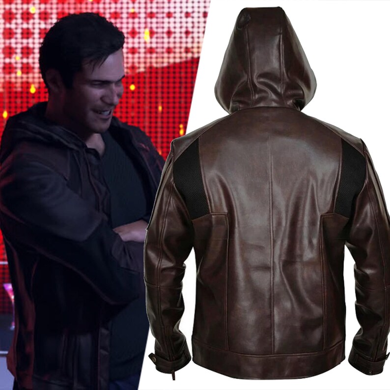 Inspired by Detroit Become Human Leather Jacket, Handcrafted Gavin Reed ...