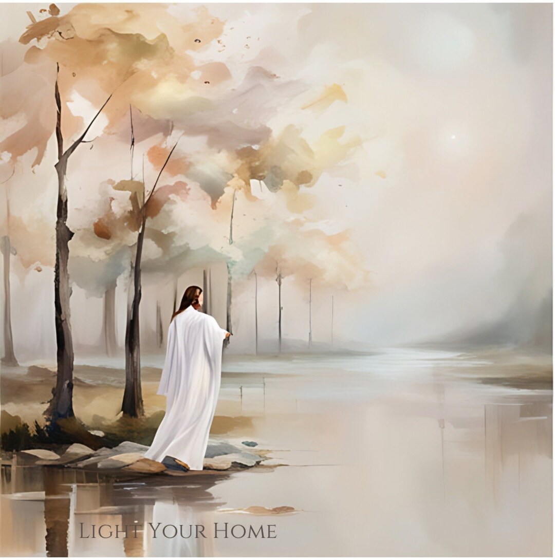 Waters Edge - Art of Jesus - Etsy