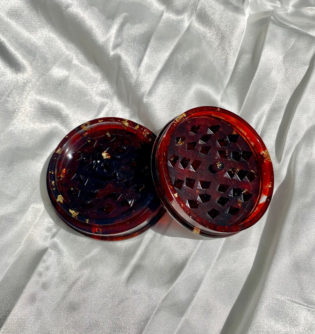 Garnet Crystal Grinder , Herb Grinder , Garnet , Red and Black Grinder ...
