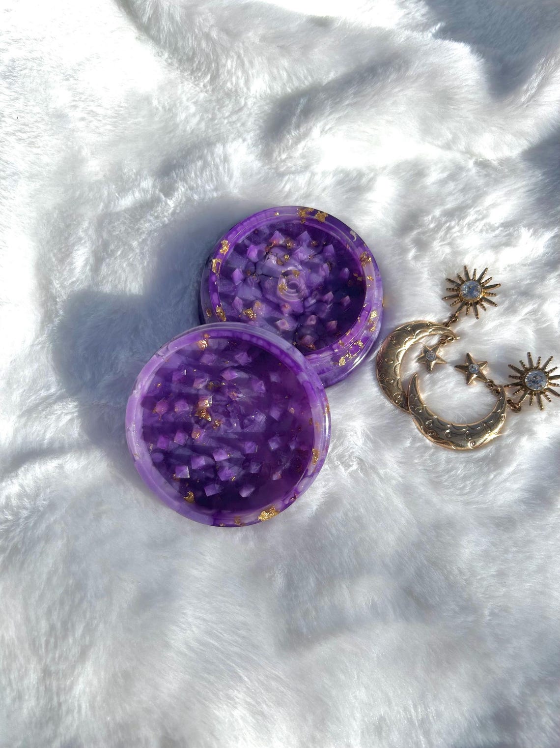 Amethyst Crystal Grinder , Amethyst Grinder , Purple Grinder , Crystal ...