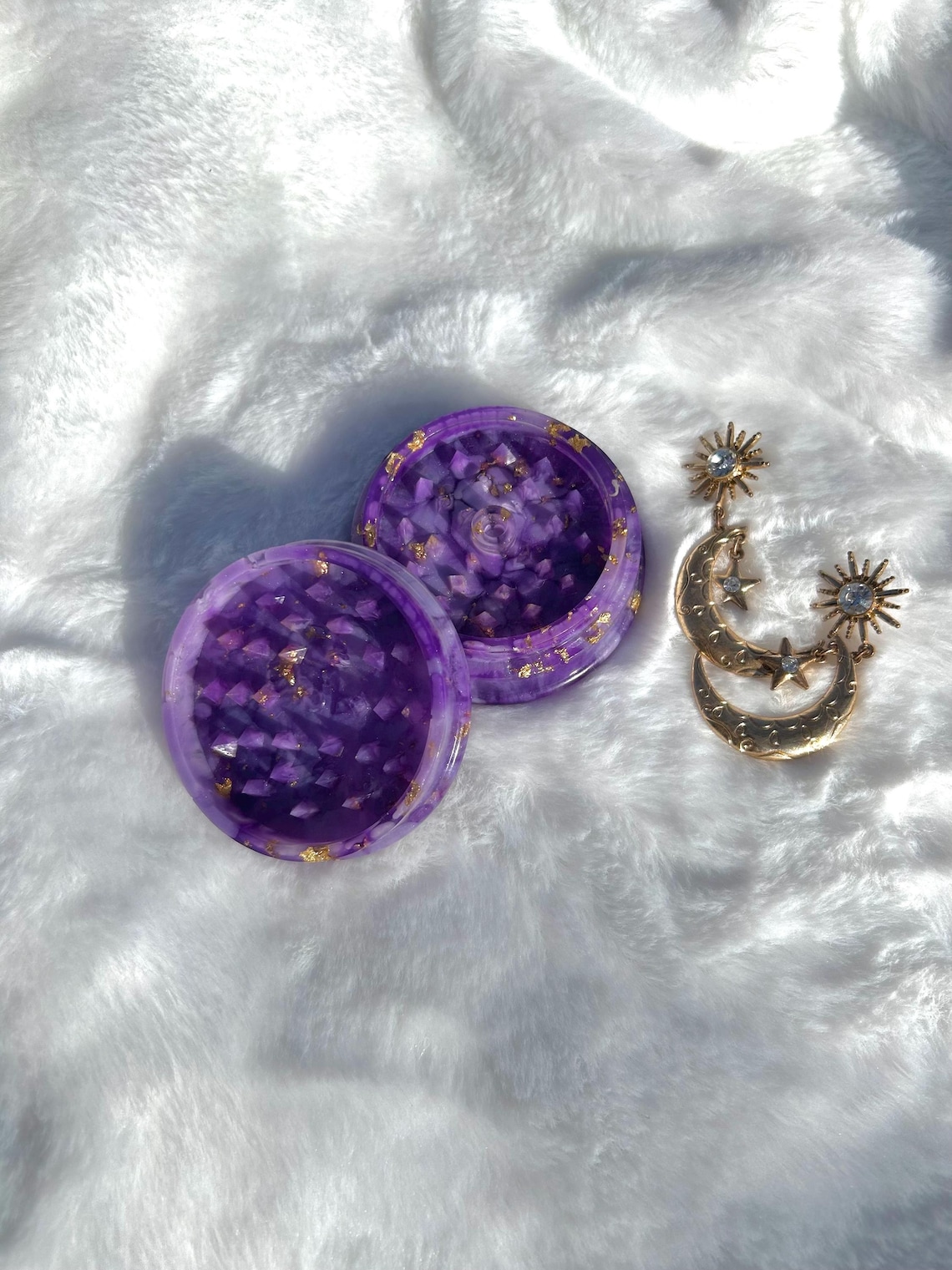 Amethyst Crystal Grinder , Amethyst Grinder , Purple Grinder , Crystal ...