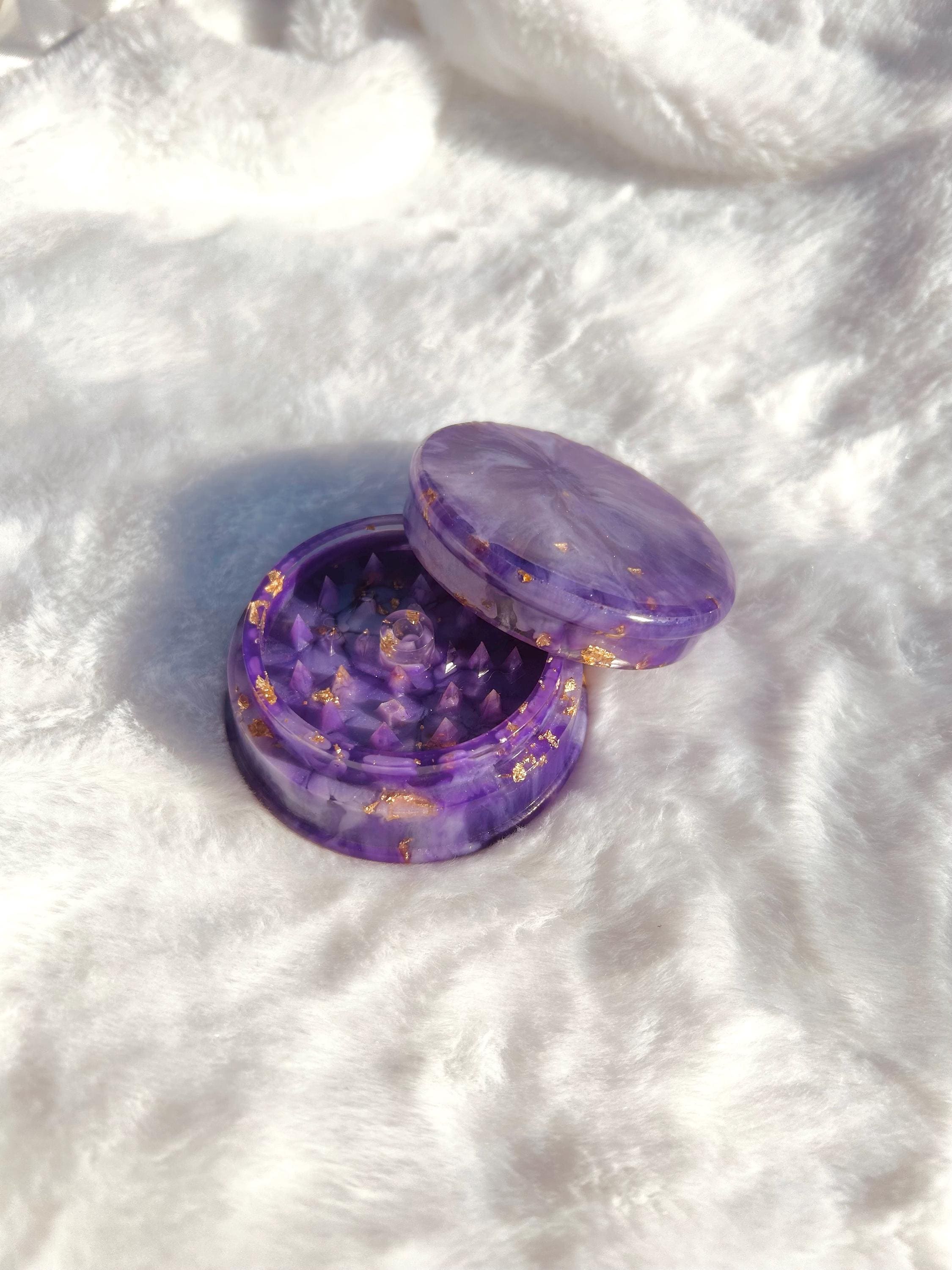 Amethyst Crystal Grinder , Amethyst Grinder , Purple Grinder , Crystal ...