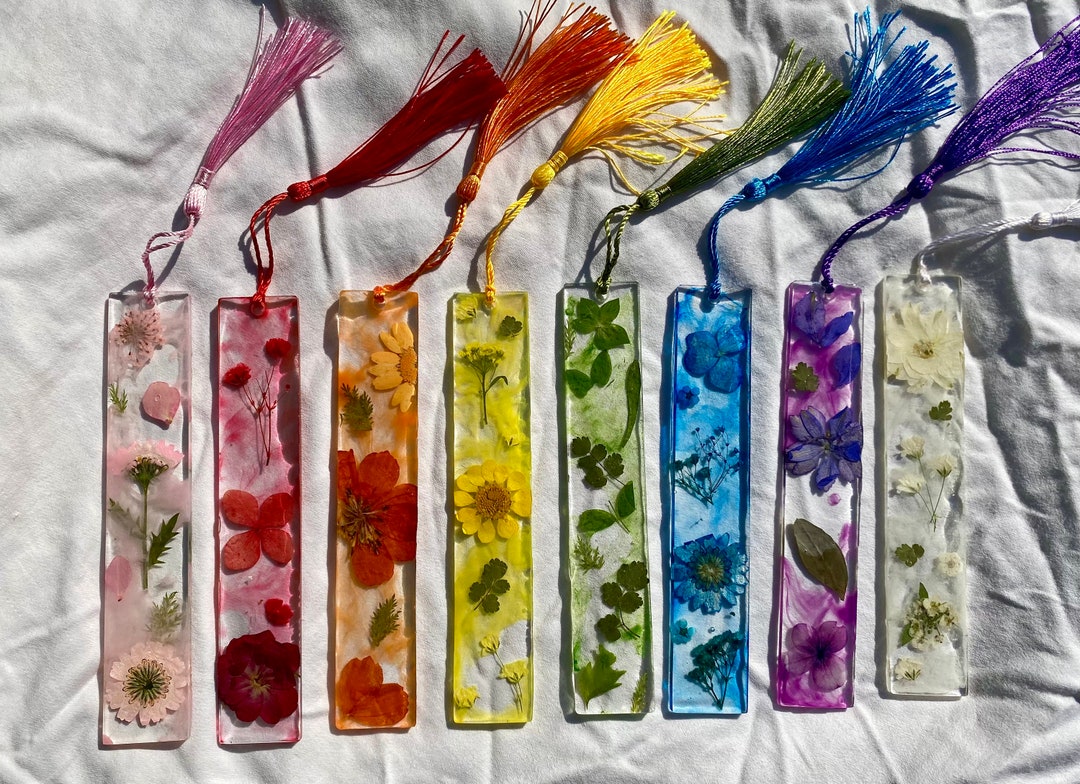 Flower Bookmarks , Floral Bookmarks , Rainbow Bookmark - Etsy