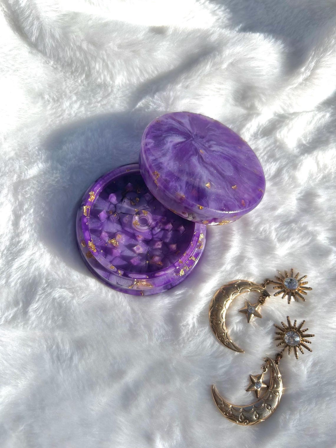 Amethyst Crystal Grinder , Amethyst Grinder , Purple Grinder , Crystal ...