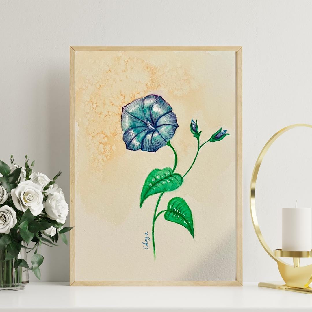 Original Watercolor Painting of September Birth Month Flower, a ...