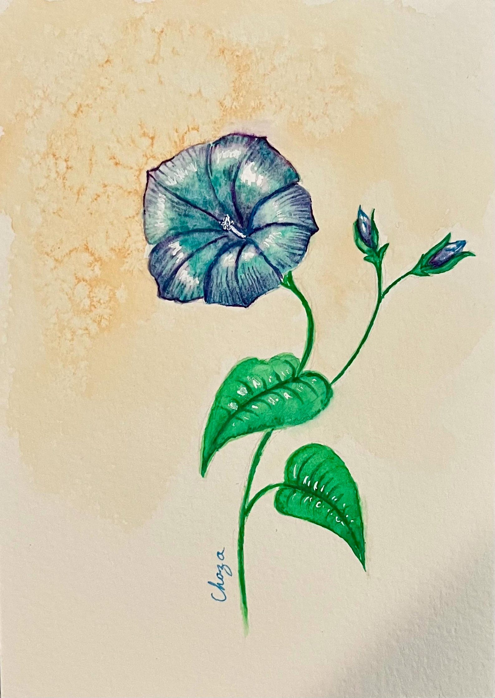 Original Watercolor Painting of September Birth Month Flower, a ...